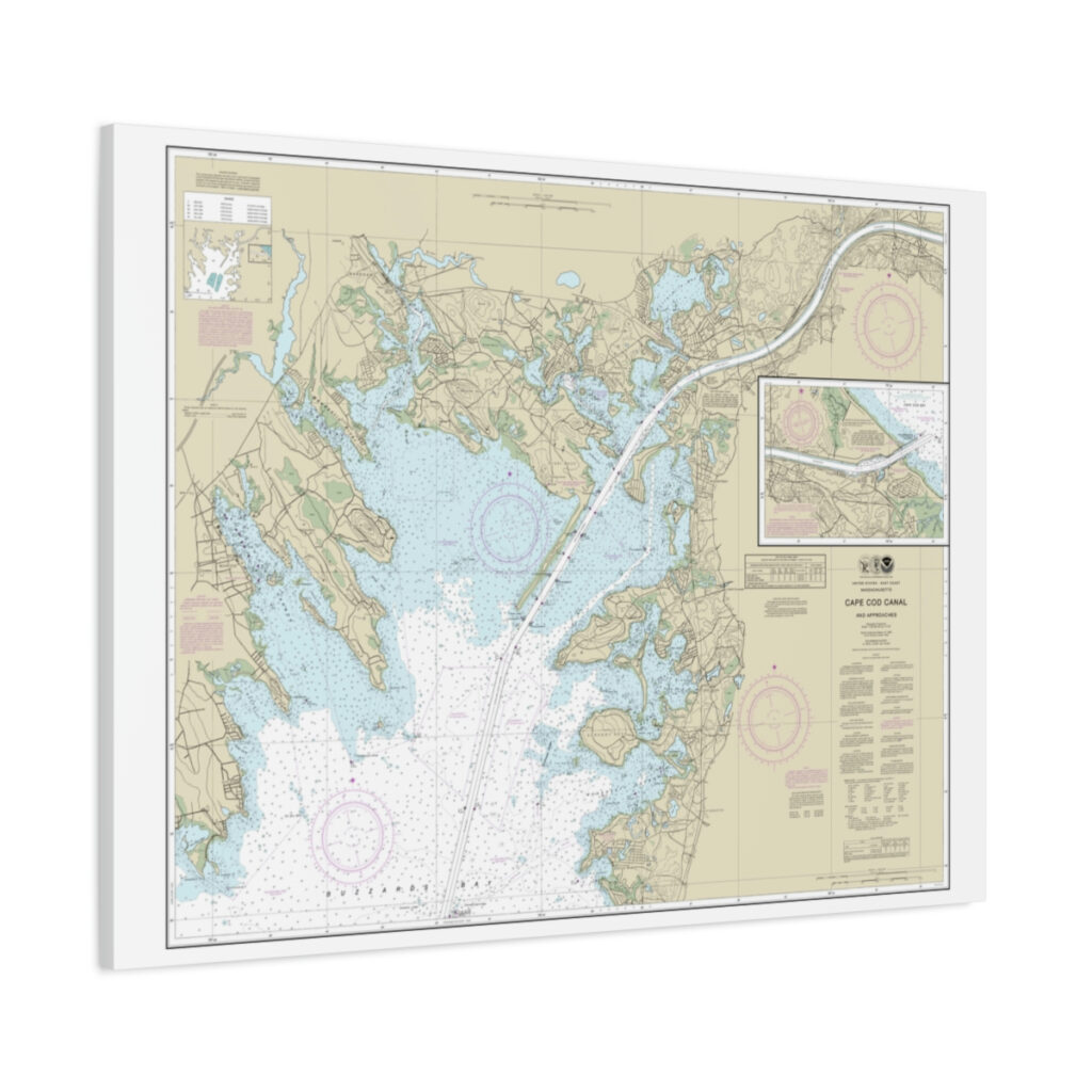 Chart 13236 Cape Cod Canal and Approaches – NOAA Nautical Chart Wrapped ...