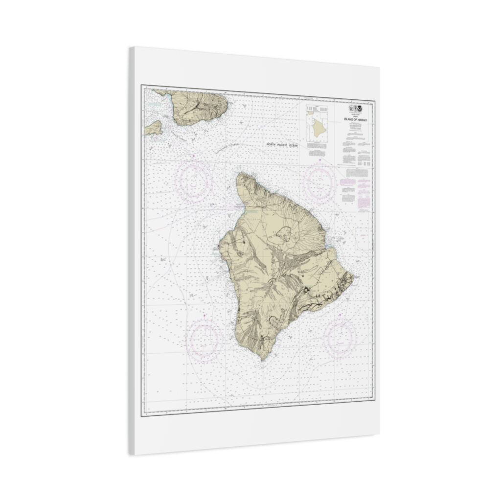 NOAA Nautical Chart 19320 Wrapped Canvas Island Of Hawaii