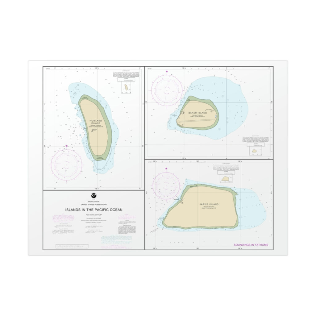 NOAA Nautical Chart 83116 Rolled Poster Islands in the Pacific Ocean ...
