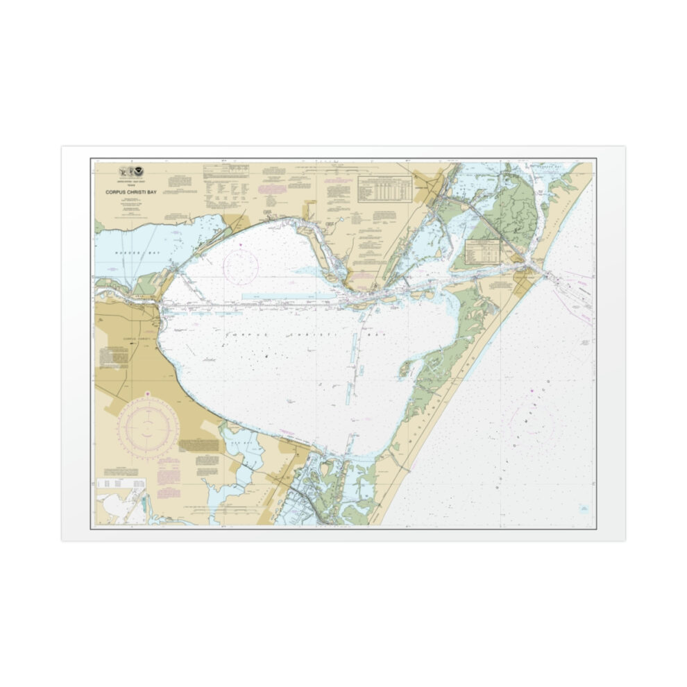 NOAA Nautical Chart 11309 Rolled Poster Corpus Christi Bay