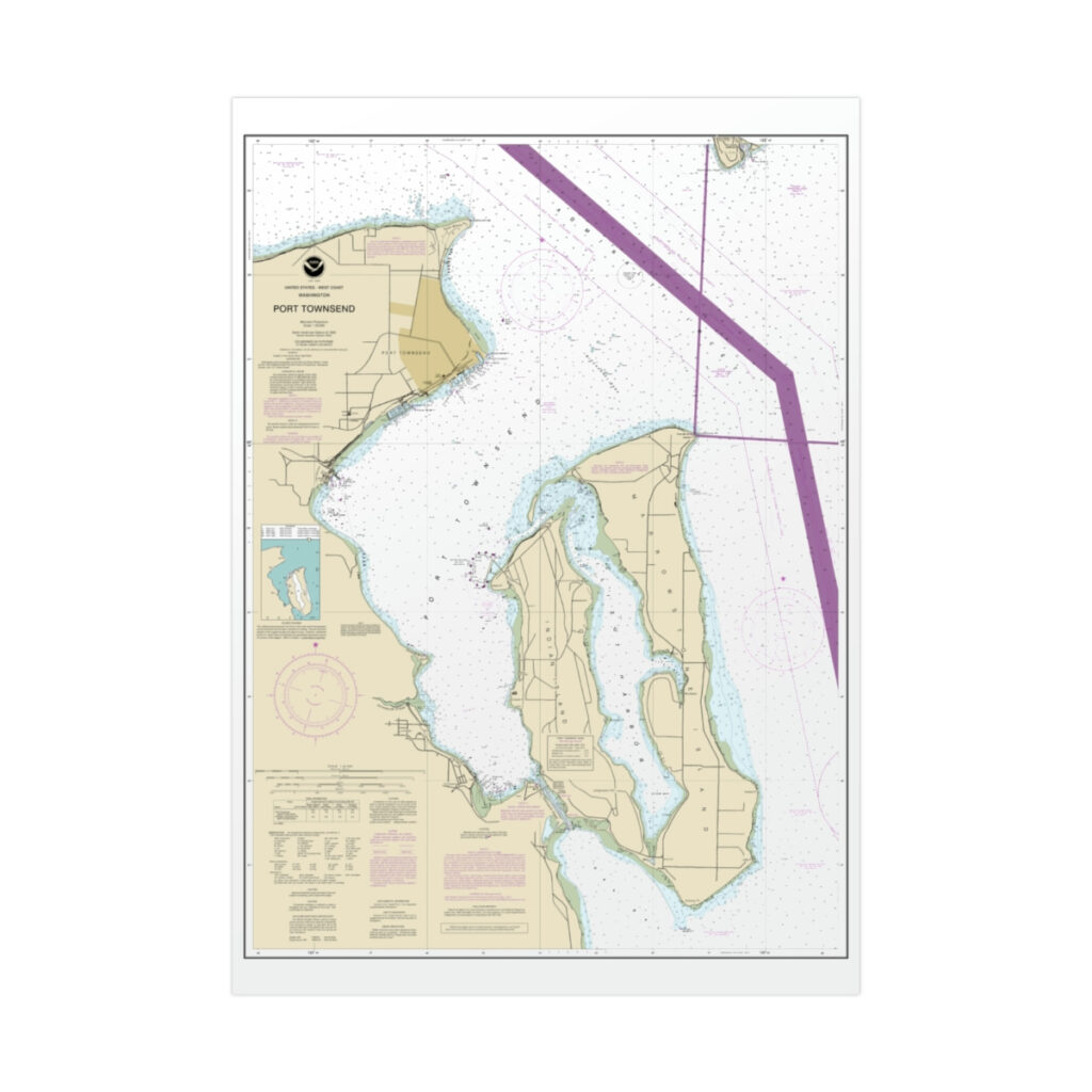 NOAA Nautical Chart 18464 Rolled Poster Port Townsend